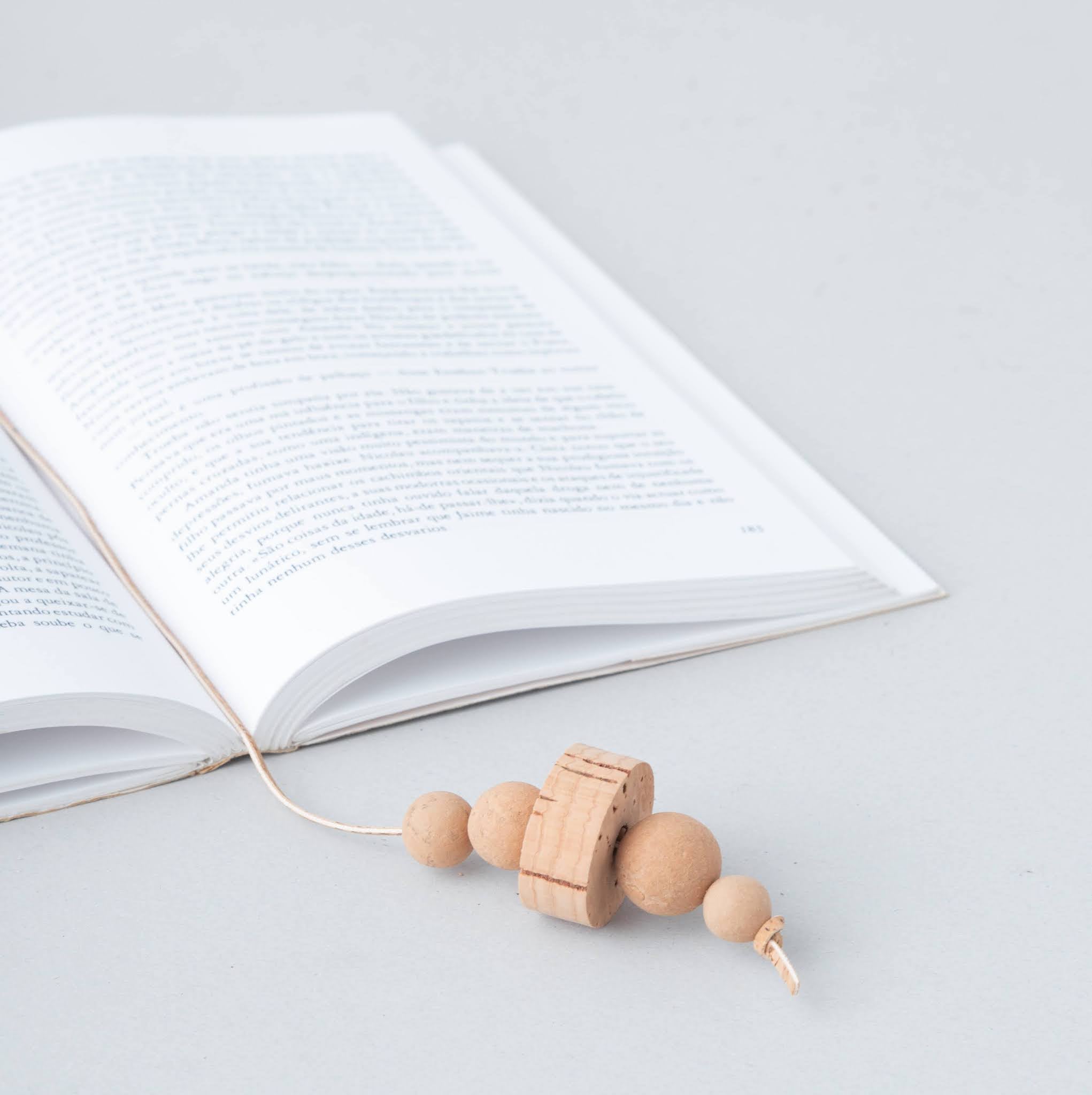 Cork bead bookmark