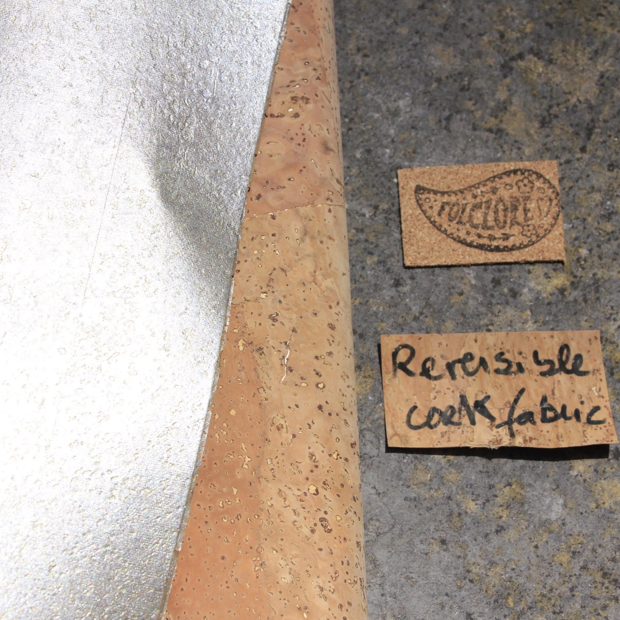 Gold double-sided cork fabric